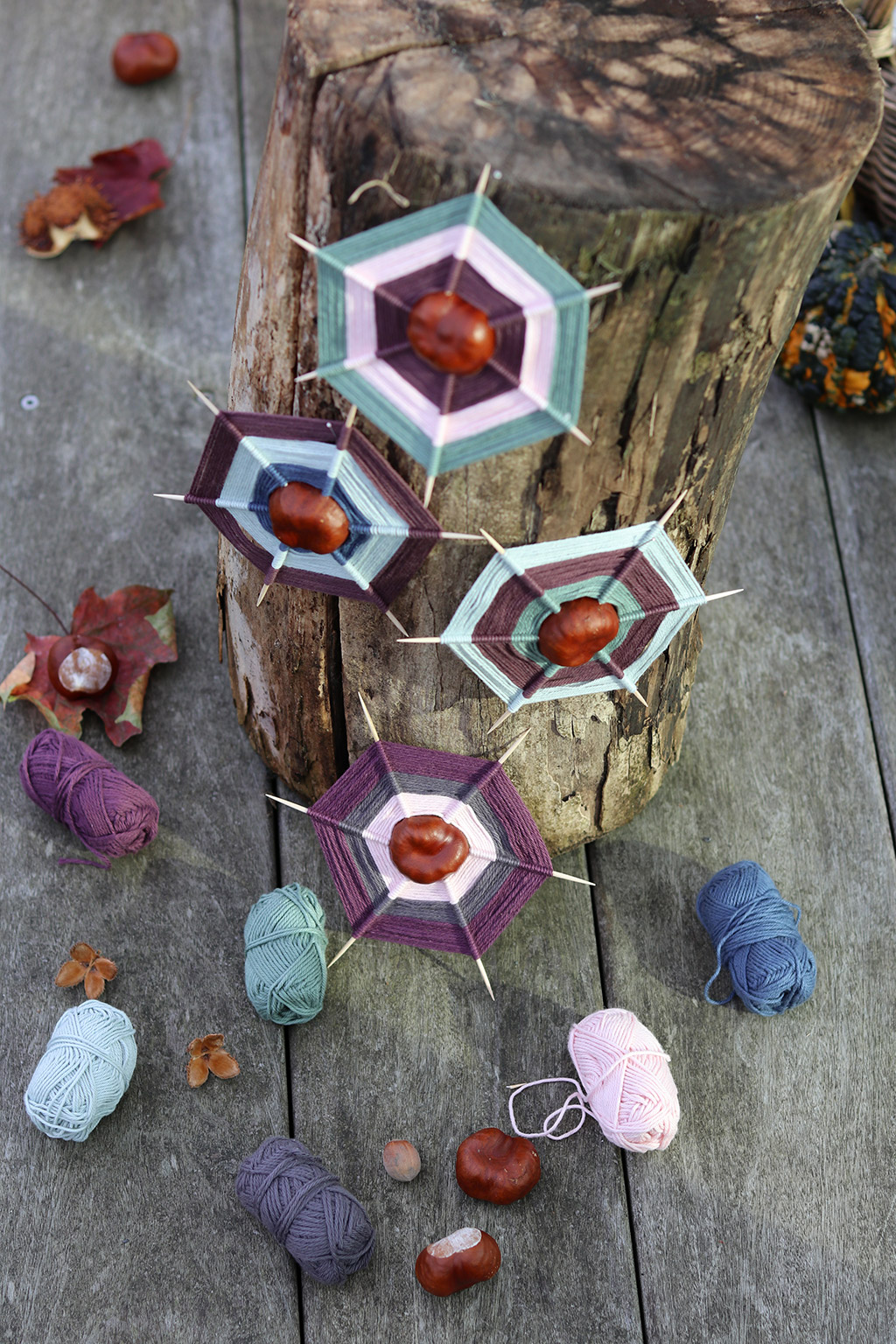 Edderkopper af kastanjer diy - kreativt efterår med kastanjedyr